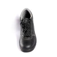 China Anti Smash Slip Resistant Middle Cut Safety Shoes Leather Material Additional Features for sale