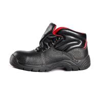China Steel Toe Plate Genuine Leather Upper Middle Cut Safety Shoes For Long Lasting Foot Protection for sale