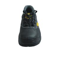 China SHENGJIE Black Lace Up Closure PU Injection Safety Shoes For Ultimate Foot Protection Steel Toe for sale