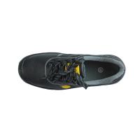 China SHENGJIE Black Lace Up Closure PU Injection Safety Shoes For Ultimate Foot Protection Steel Toe for sale