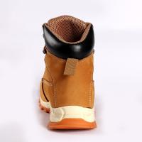 China Anti Slip Nylon Fabric Gusset Genuine Leather Upper Shoes For Long Lasting Durability for sale