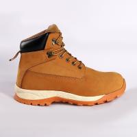 China Anti Slip Nylon Fabric Gusset Genuine Leather Upper Shoes For Long Lasting Durability for sale