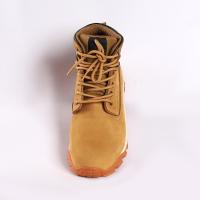 China Steel Industry Middle Cut Safety Shoes With Nubuck Cow Leather Upper And EVA Rubber Outsole for sale
