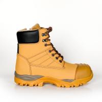China Factory Australia Safety Boots Made of Genuine Leather CE Composite Toe Mesh Lining Material Non Metal Protection for sale