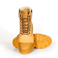 China Factory Australia Safety Boots Made of Genuine Leather CE Composite Toe Mesh Lining Material Non Metal Protection for sale