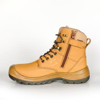 China SJ Customize Waterproof Leather Upper for Composite Toe Protection Best in Australia Safety Boots Market for sale