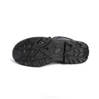 China Steel Industry Middle Cut Safety Shoes Embossed Cow Leather Upper Durable Oil Resistant for sale