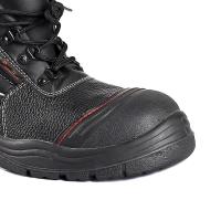 China Comfortable Breathable Genuine Leather Upper Middle Cut Safety Shoes With PUPU Sole Type for sale