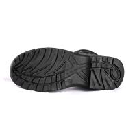 China Embossed Cow Leather Upper Middle Cut Safety Shoes Anti Puncture Anti Static EVA Insole for sale