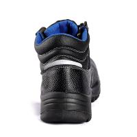 China Embossed Cow Leather Upper Middle Cut Safety Shoes Anti Puncture Anti Static EVA Insole for sale