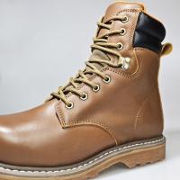 China Full Grain Leather Standard Length Lace Goodyear Hazard Resistant Boots Electric Shock Resistant Rubber Outsole for sale