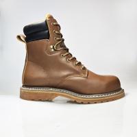 China Full Grain Leather Standard Length Lace Goodyear Hazard Resistant Boots Electric Shock Resistant Rubber Outsole for sale