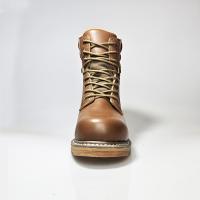 China Full Grain Leather Standard Length Lace Goodyear Hazard Resistant Boots Electric Shock Resistant Rubber Outsole for sale