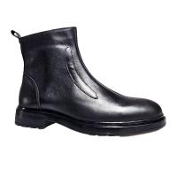 China Durable Nylon Fabric Gusset Genuine Leather Upper for Non Protect Toe Type Bussiness Boots for Unisex for sale