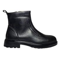 China Durable Nylon Fabric Gusset Genuine Leather Upper for Non Protect Toe Type Bussiness Boots for Unisex for sale