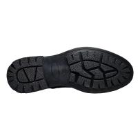 China Durable Nylon Fabric Gusset Genuine Leather Upper for Non Protect Toe Type Bussiness Boots for Unisex for sale