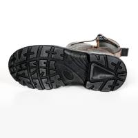 China Shengjie Black Fabric Embossed Cow Leather High Cut Heal Lace Up With Steel PU Sole Protective Safety Shoes for sale