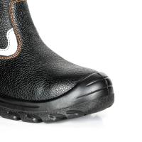 China Shengjie OEM Professional Leather Steel Toecap High Heel Shock Absorption Embossed Unisex Factory Standard Safety Shoes for sale