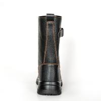 China Shengjie OEM Professional Leather Steel Toecap High Heel Shock Absorption Embossed Unisex Factory Standard Safety Shoes for sale