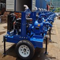 China Ocean Pump New Trailer Type Diesel Engine Self-Priming Water Pump for sale