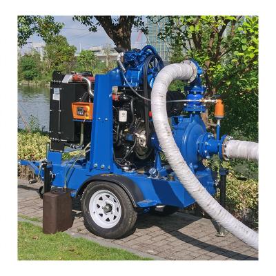 China Non Clogging Dry Prime Sewage Water Diesel Engine Pump Dewatering Pump for sale