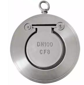 China Flap Non-Return Single Laf Door Disc Thin Spring Check Valve PN16 25 40 Bar WCB Carbon Steel ss304 CF8 DN50 65 100 150 for sale