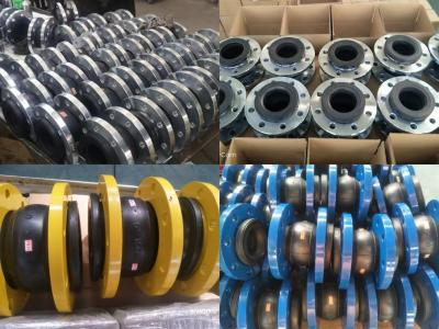 China Flanged Connector Coupling Pipeline Single Ball Bellows Compensator EPDM NBR Flexible Rubber Expansion Joint for sale