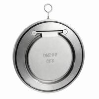 China Rubber Viton Lined Single leaf thin disc Flapper Check Valve BS5153 for sale