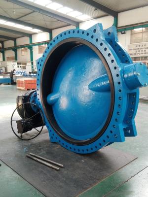 China DI body cf8m disc iso 5752 pn10 16 Manual Rotork Auma wormgear butterfly valve for DN2200 36