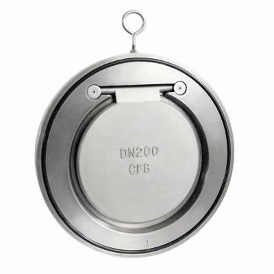 China Stainless Carbon Steel cf8 cf8m wcb EPDM NBR Viton Lined Single leaf thin disc Flapper Swing Check Valve Price for sale