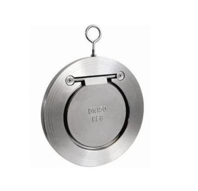 China DN125 Stainless Carbon Steel SS304 SS316 wcb EPDM NBR Viton Seal Single leaf thin disc Plate Check Valve Tianjin Factory for sale