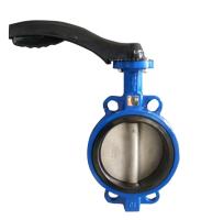 China Factory 4 Inch Pn16 Class150 Ductile Iron Body Handle Wafer Butterfly Valve For Water Oil Gas for sale