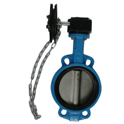 China Metal Lever Cast Iron Body Wafer End Type Dn50 Butterfly Valve for sale