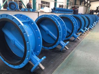 China Cast Ductile Iron BS en593 ANSI DIN JIS double flanged centerline Huge Big Size Manual Wormgear Butterfly valves Price for sale