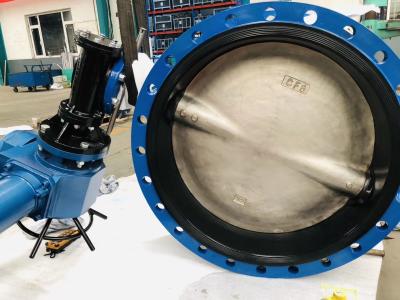 China Bs Awwa Dn150 Flanged Soft Sealing Double Eccentric Flange Butterfly Valve for sale