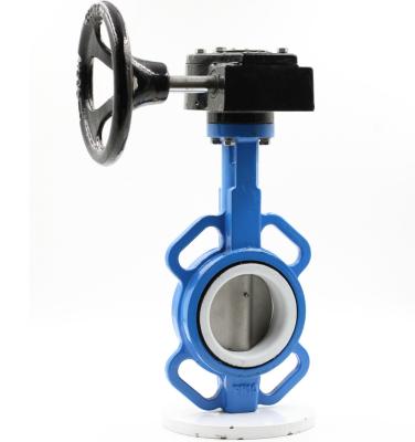 China Jis Din Ansi Standard Center Line  Dn100 Handle Manual Type Ductile Iron Two Way Soft Seal butterfly valve for sale