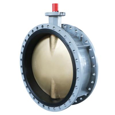 China BS EN10092-2 DI ductile iron cf8m ss316 china pn16 double flanged butterfly valve for sale