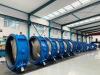 China Large size bs en Double Flanged Butterfly Valve for sale