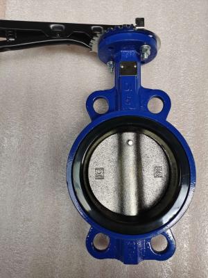 China 2 4 inch cast iron stainless steel wafer style butterfly valve installation for sale