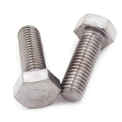 China grade 4.8 Stainless Steel Stock DIN 933 DIN 931 Hex Hexagon Head Bolt for sale