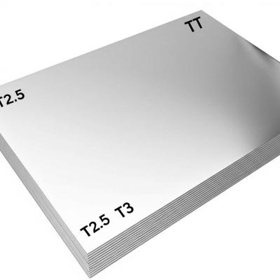 China T2.5 T3 0.19mm High Strength Electrolytic Tinplate  For unscrew cap for sale