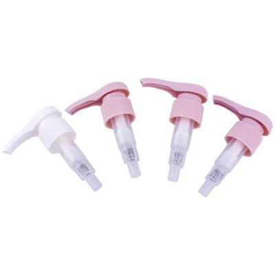 China 33/410 Plastic Lotion Pump Dishwashing Liquid Lotion Pump Pink Color With 4ml Dosage for sale