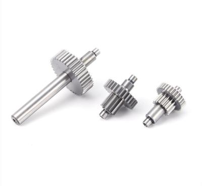 China Customized precision gears 0.1-1.5 module high-precision gear shaft small module double gear processing custom for sale