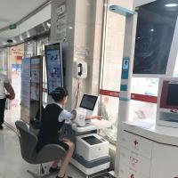 China Medical Clinic Health Check Kiosk Weight Scale Touch Screen Blood Pressure for sale