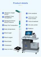 China Medical Health Check Kiosk 15.6 Inch With Body Weight Heart Rate Checking Function for sale