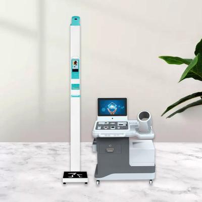 China Intelligent Health Check Kiosk MultiFunctional Digital Height Weight Scale With Printer for sale