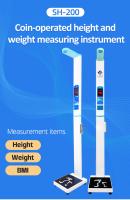 China LED Screen Coin Operated Height And Weight Scales For Pharmacy SH-200 for sale