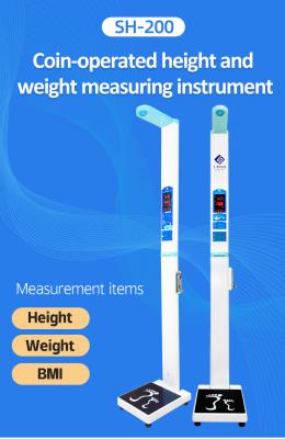 China LED Screen Coin Operated Height And Weight Scales For Pharmacy SH-200 for sale