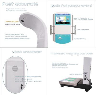 China Height And Weight Body Fat Analyzer Scale Coin Operated Digital for sale