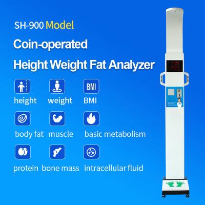China Coin Operated Digital Height and Weight Body Mass Index Machine for sale